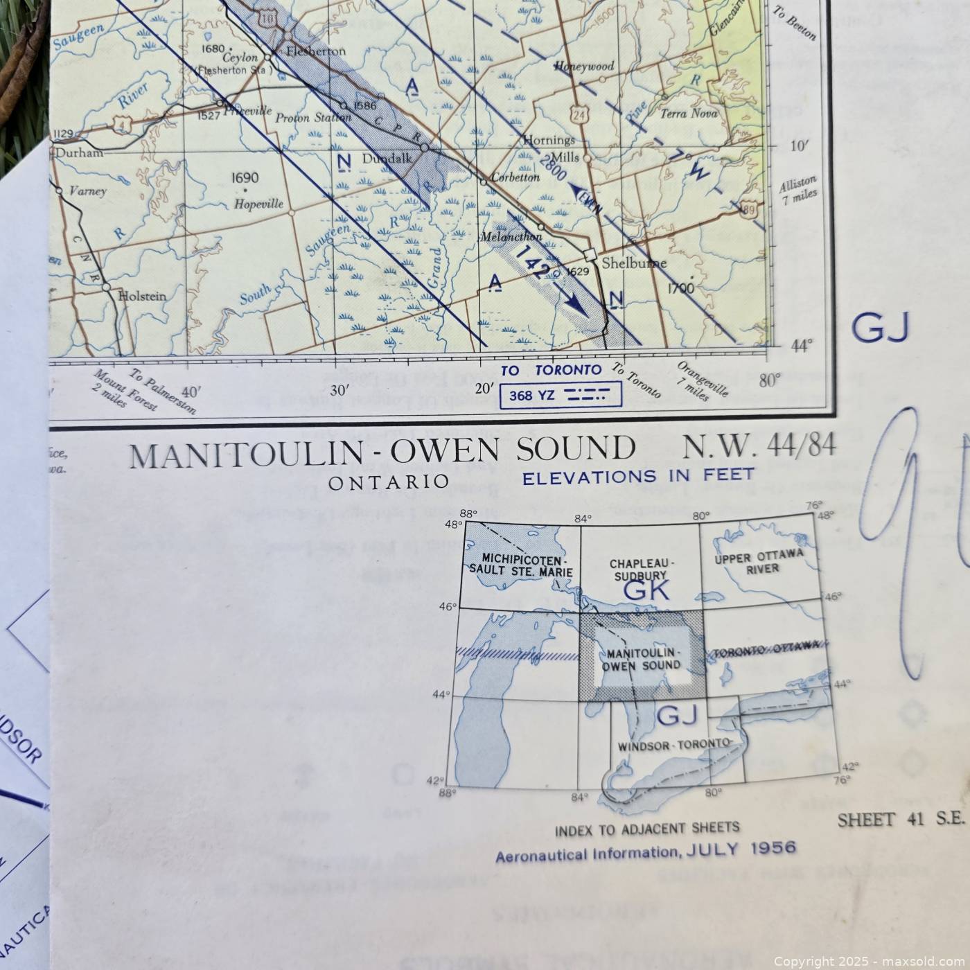 8 vintage 1950s-60s aeronautical maps | Maxsold