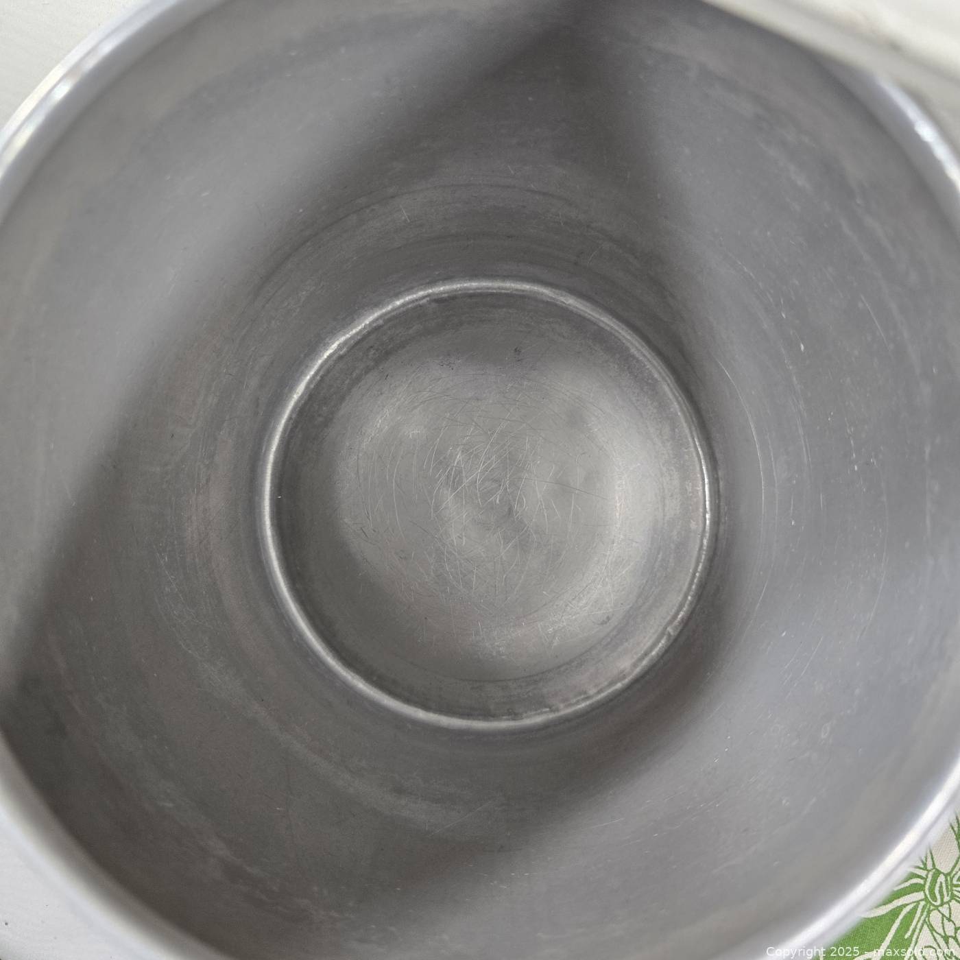 Vintage lap tray, flour canister and potholders | Maxsold