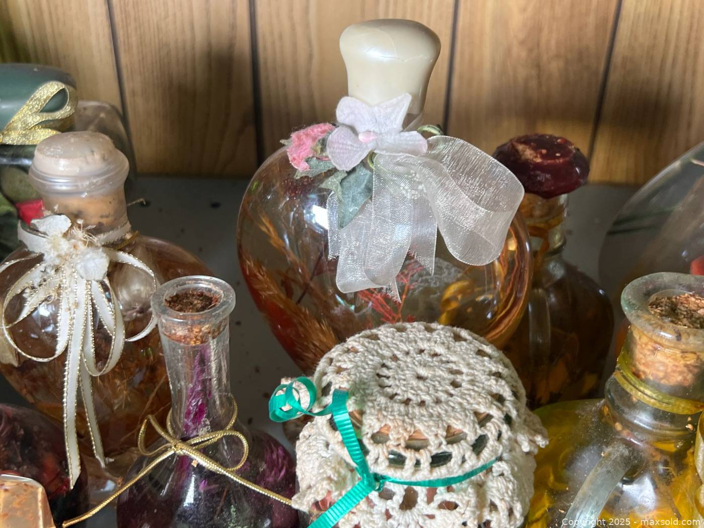 Decorative bath oil and salt bottles | Maxsold