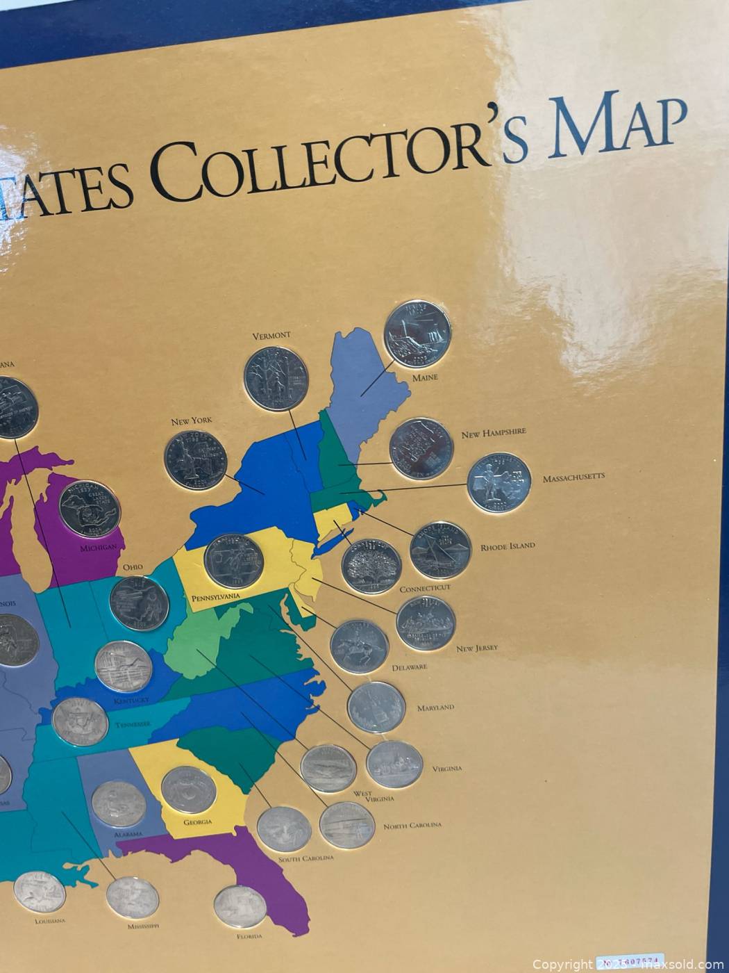 First State Quarters Collector Map Complete Set 1999-2008 | Maxsold