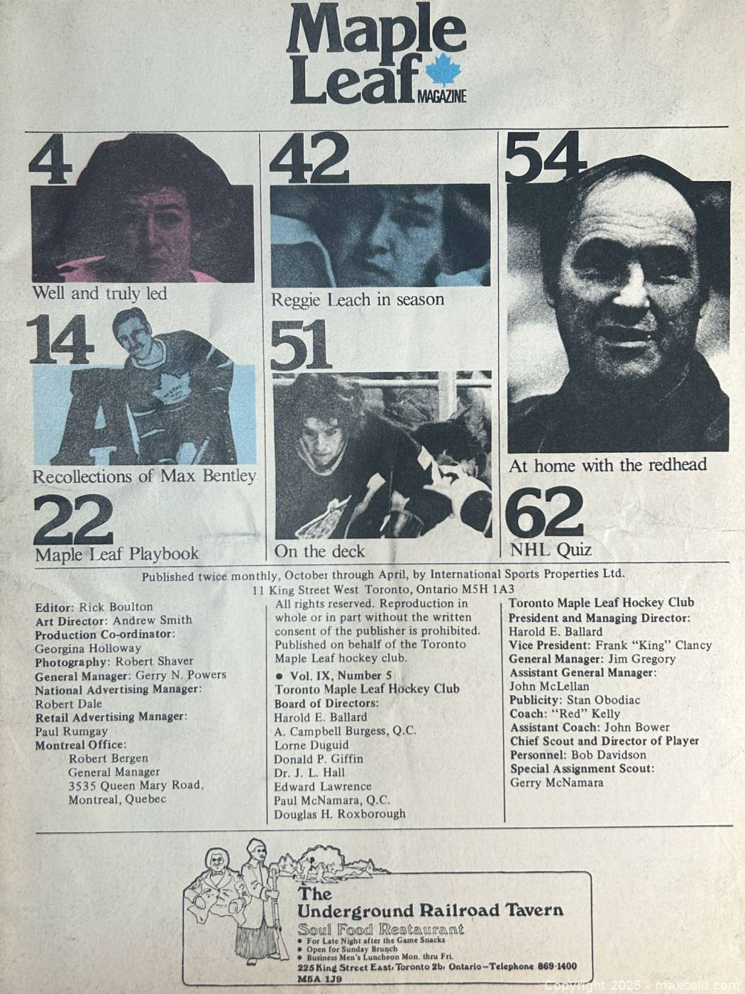 1977 Maple Leaf Magazine | Maxsold