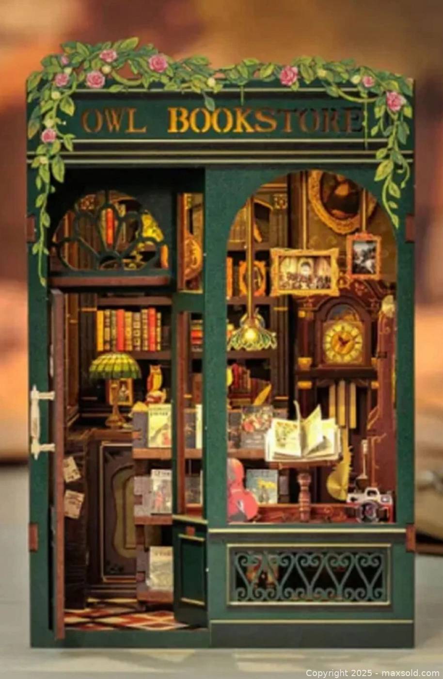 DIY Owl Bookstore Book Nook Kit | Maxsold