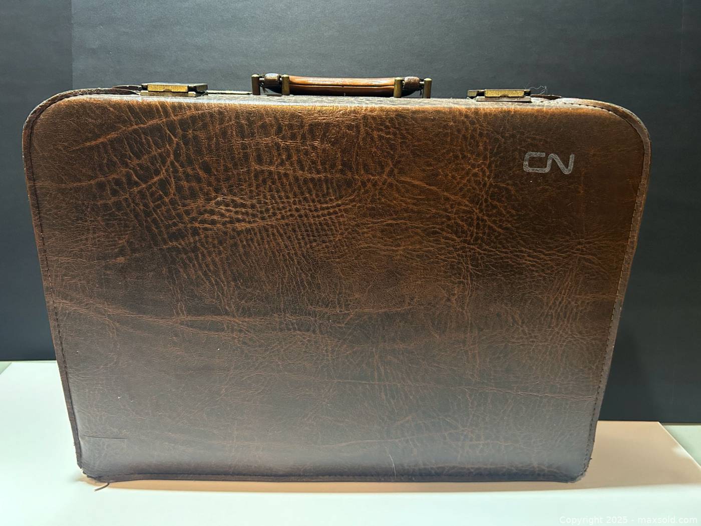 Vintage CN Railroad leather briefcase | Maxsold