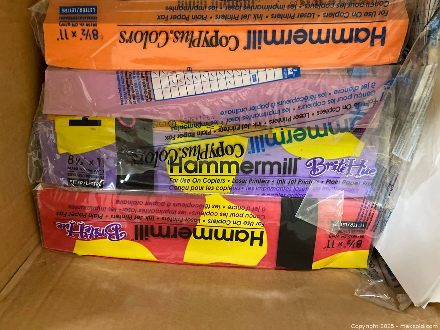 Multi-color 8.5×11" copier paper, 4+ packs | Maxsold