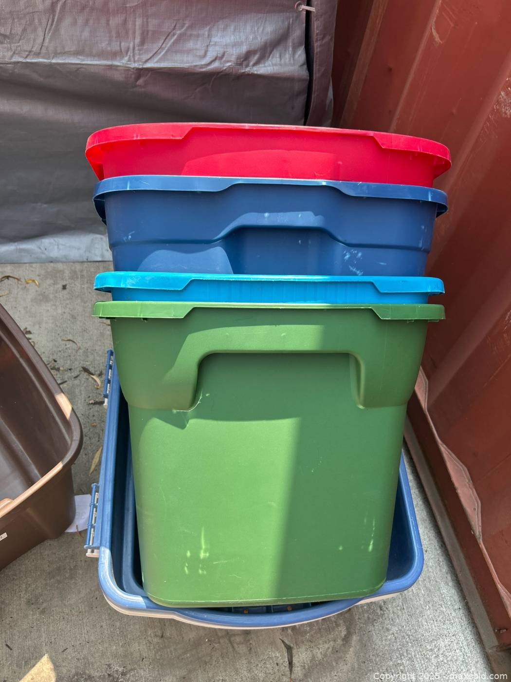 Assorted Coloured Plastic Storage Totes | Maxsold