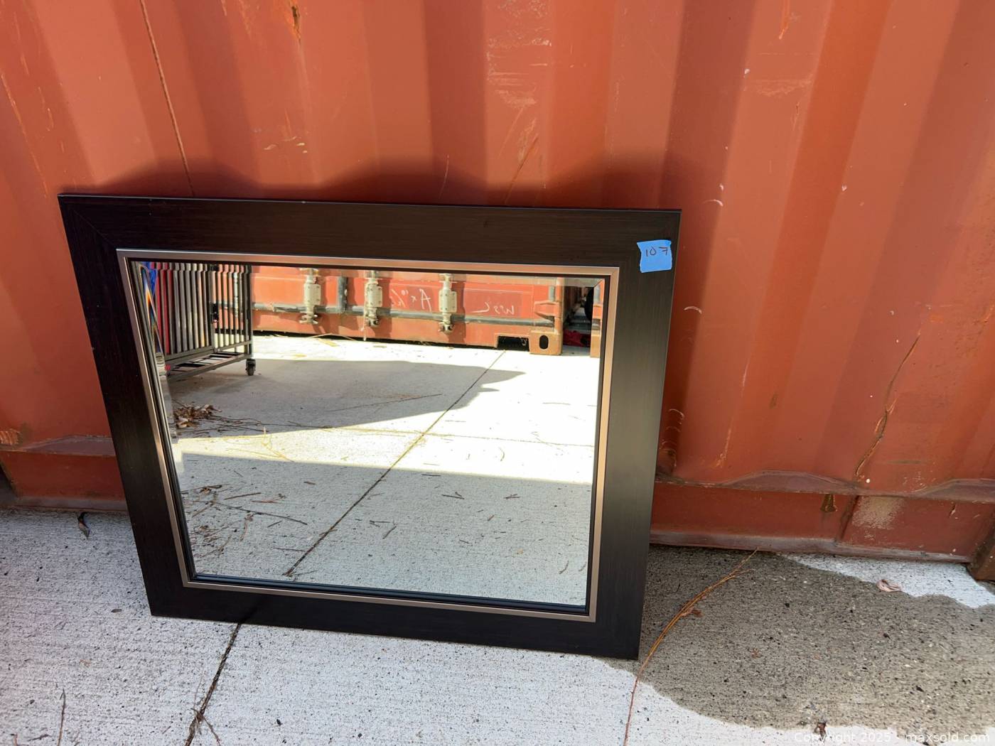 Rectangular Espresso Framed Wall Mirror 26x30 in | Maxsold