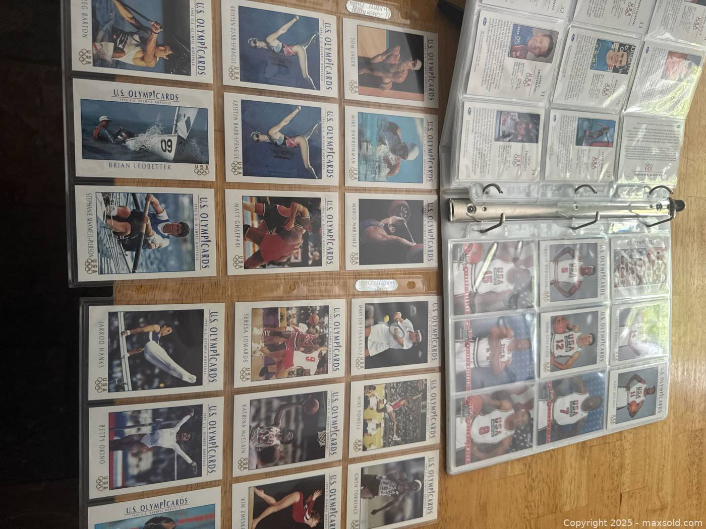Binder Of ~99 1992 U.S. Olympic Trading Cards | Maxsold