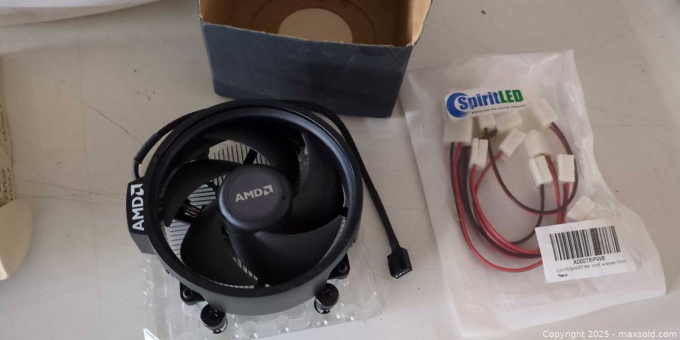 AMD CPU cooler, USB3.0 HDMI capture card and LED splitter cables | Maxsold