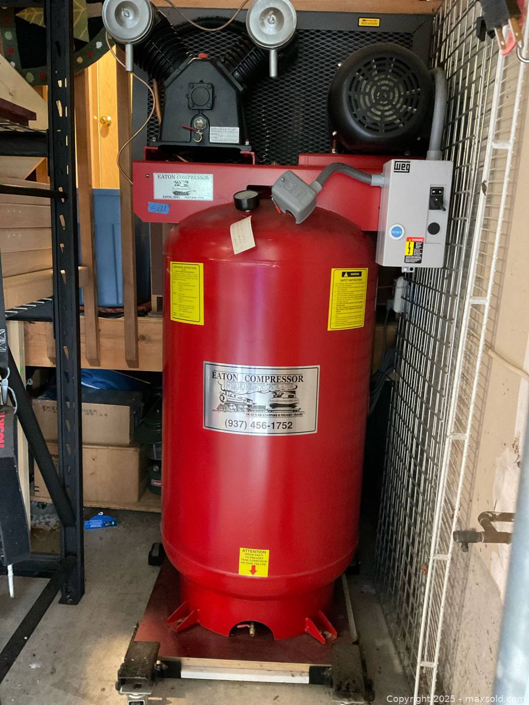 Eaton EC 31 80-Gallon 5-HP Vertical Air Compressor | Maxsold