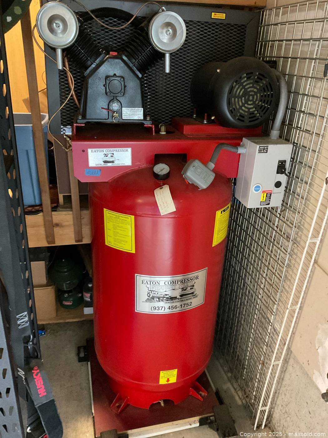 Eaton EC 31 80-Gallon 5-HP Vertical Air Compressor | Maxsold