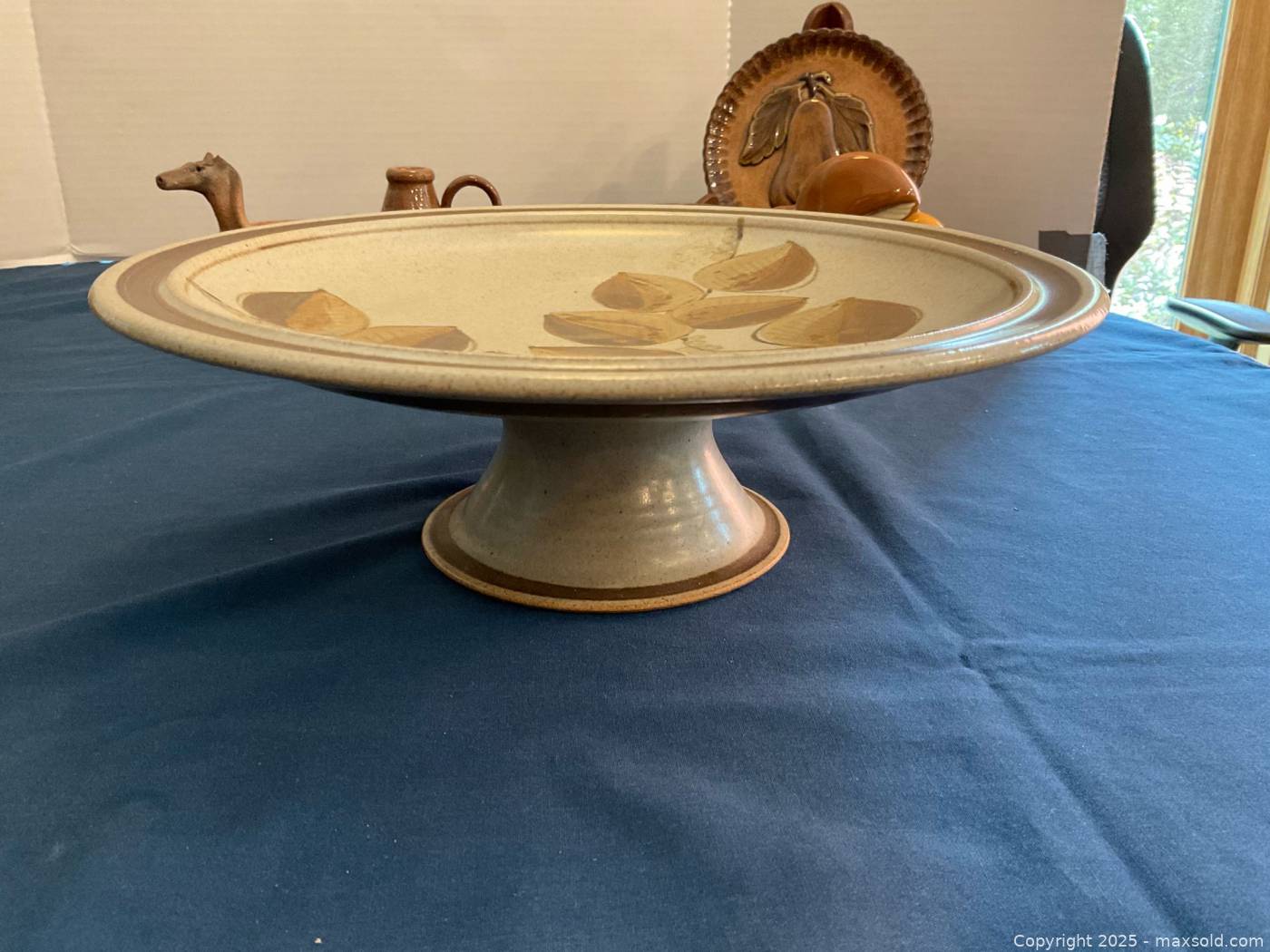 Pedestal cake plate, Taos Pueblo animal bowl, cups and decorative ...