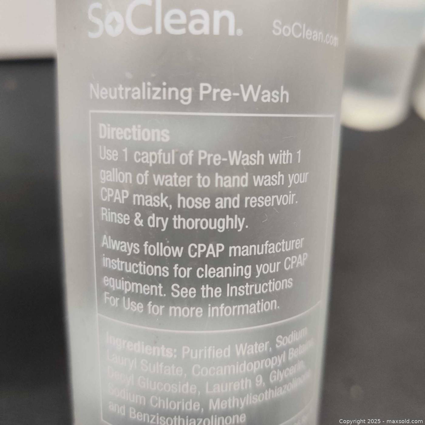 3 SoClean Neutralizing Pre-Wash Bottles 8oz | Maxsold