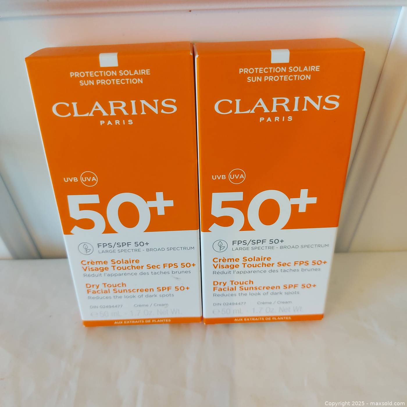 2x Clarins SPF 50+ Dry Touch Sunscreen 50ml | Maxsold