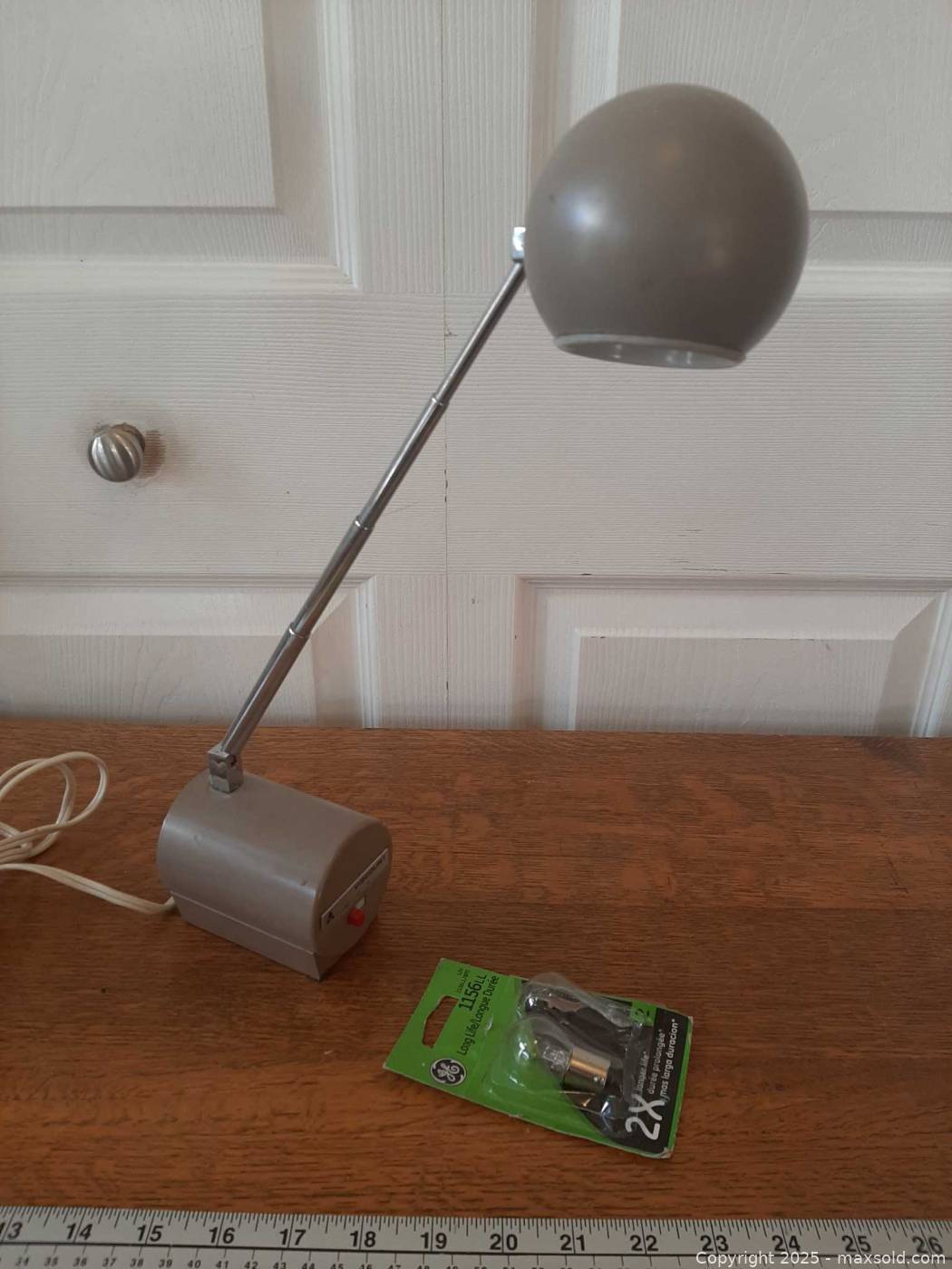 Viscount articulating eyeball desk lamp with spare bulb | Maxsold