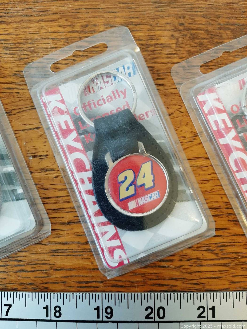 NASCAR officially licensed leather keychains set of 3 | Maxsold