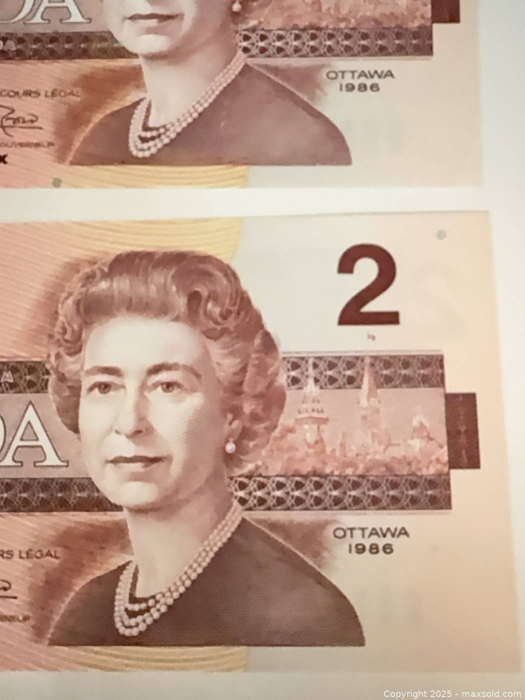 Two 1986 Canadian $2 Bills CBH | Maxsold