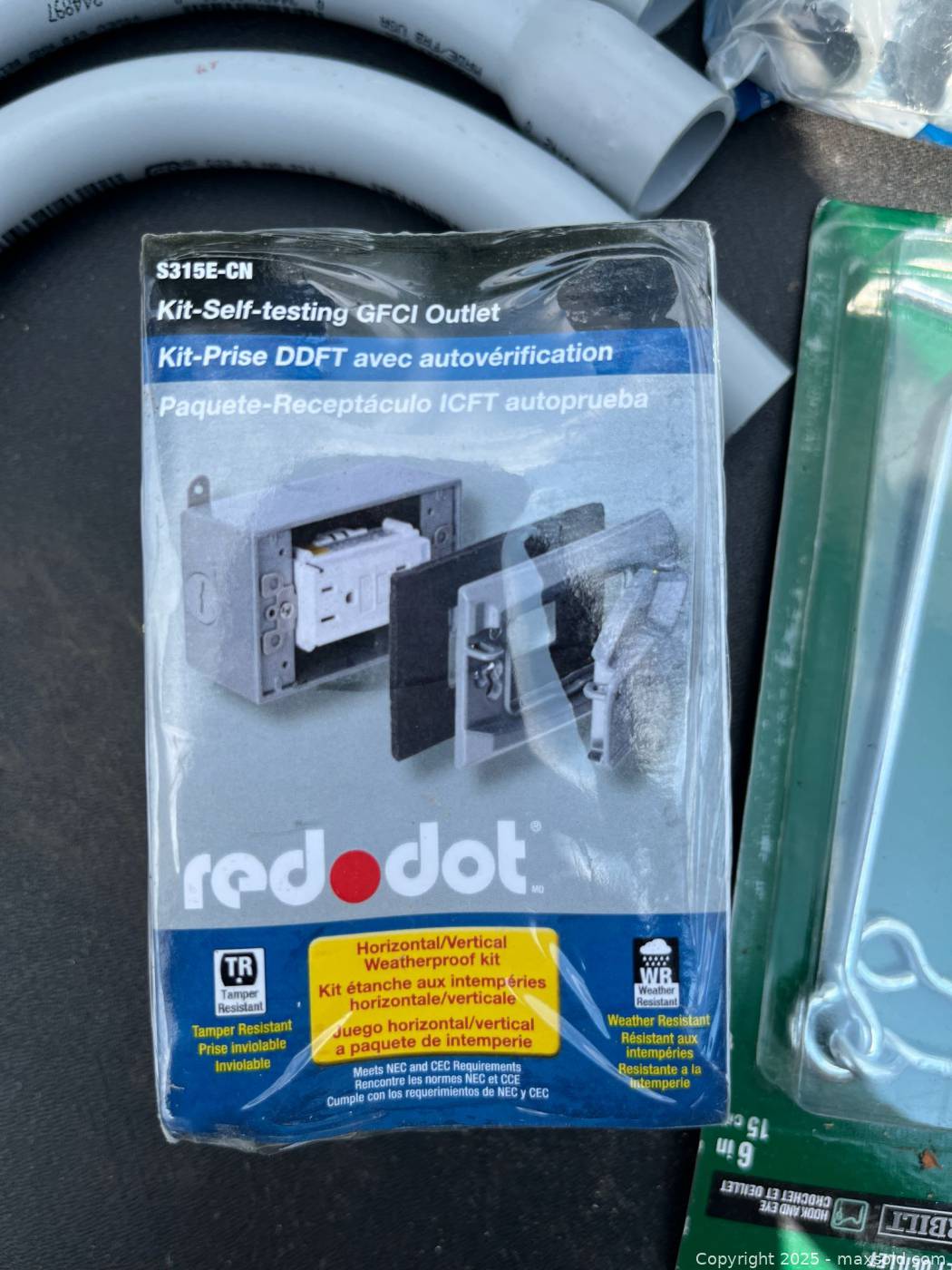 Red Dot GFCI outlet kit with assorted 1/2 in conduit fittings and ...