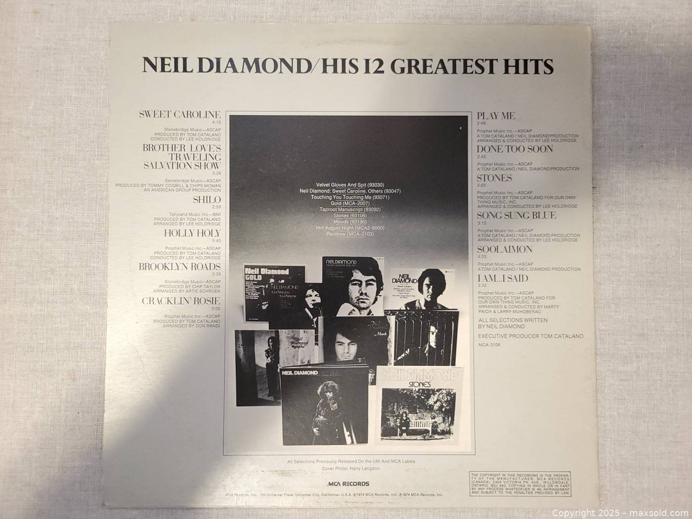 Neil Diamond His 12 Greatest Hits vinyl LP | Maxsold