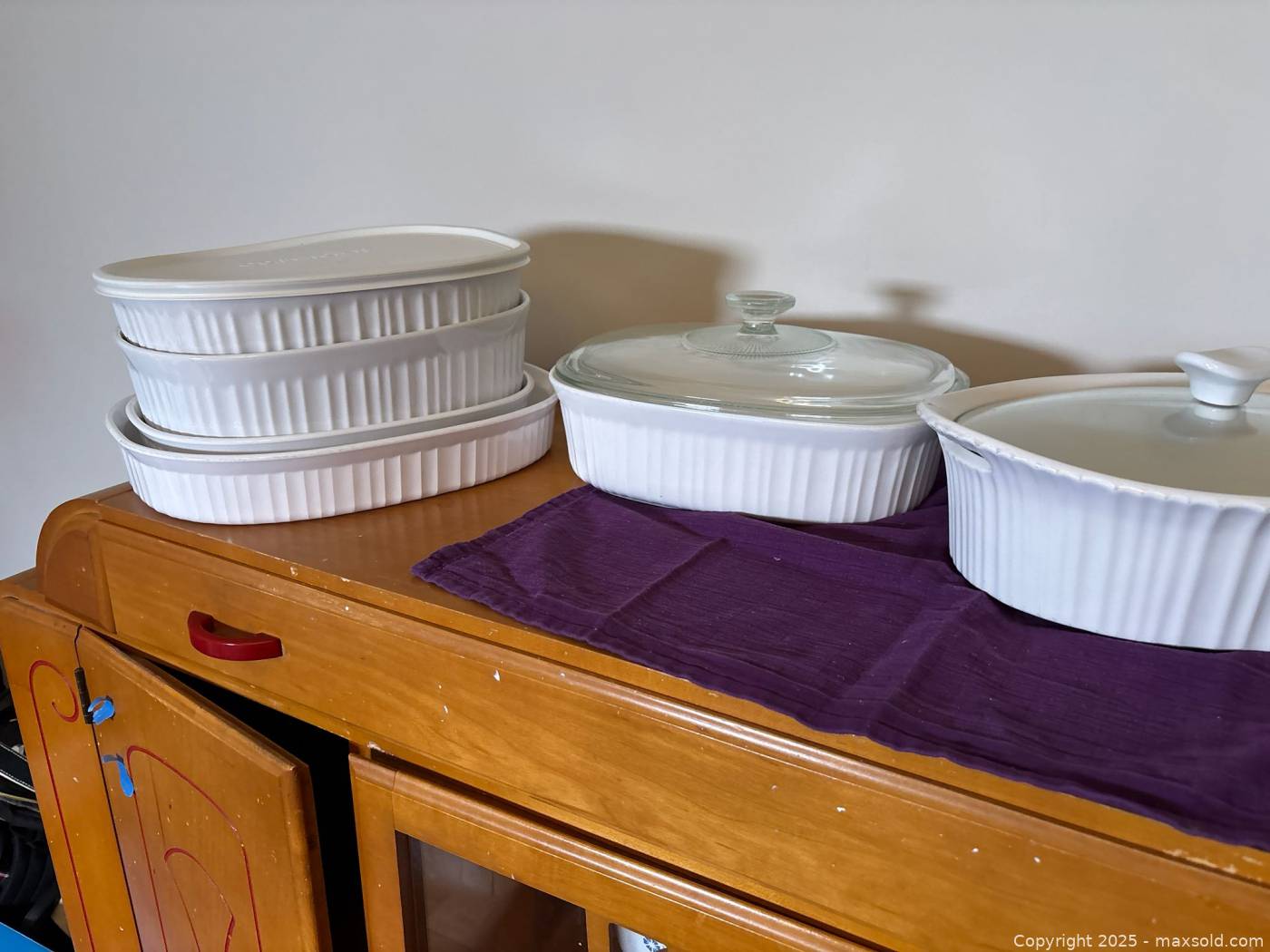 CorningWare French White stoneware bakeware set | Maxsold