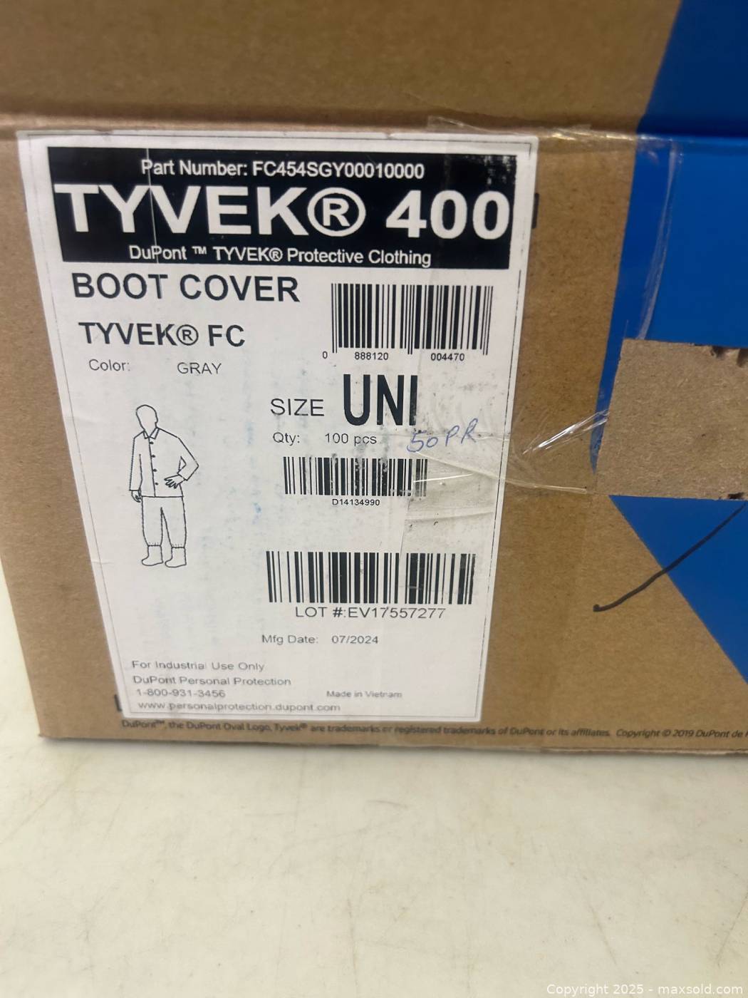 DuPont Tyvek 400 Gray Boot Covers 100 pcs | Maxsold