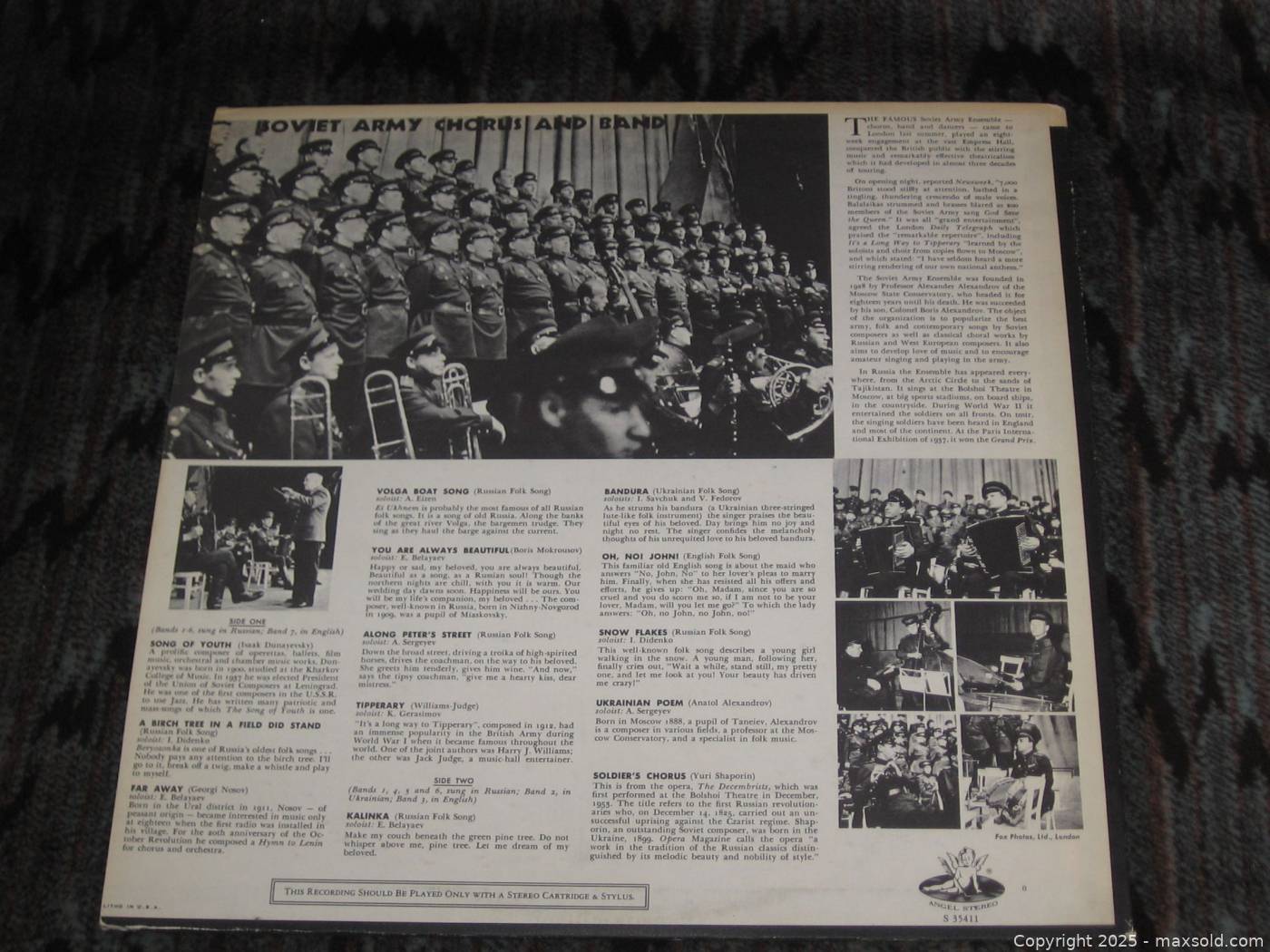 1986 Soviet Army Chorus & Band LP | Maxsold