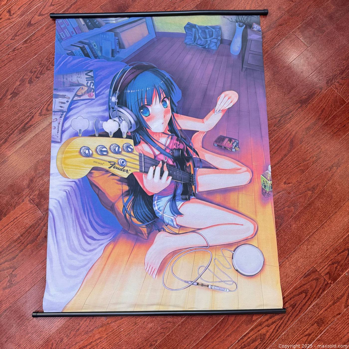 Anime Mio Akiyama Fender Guitar Wall Banner | Maxsold