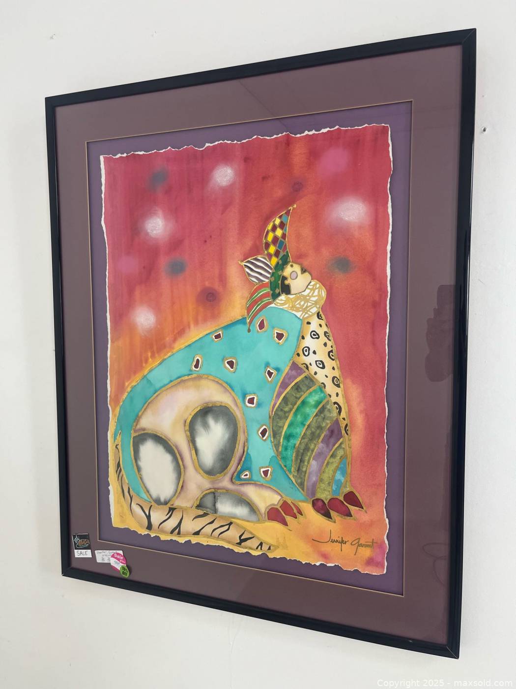 Jennifer Garant signed framed mixed media original 39x31 | Maxsold