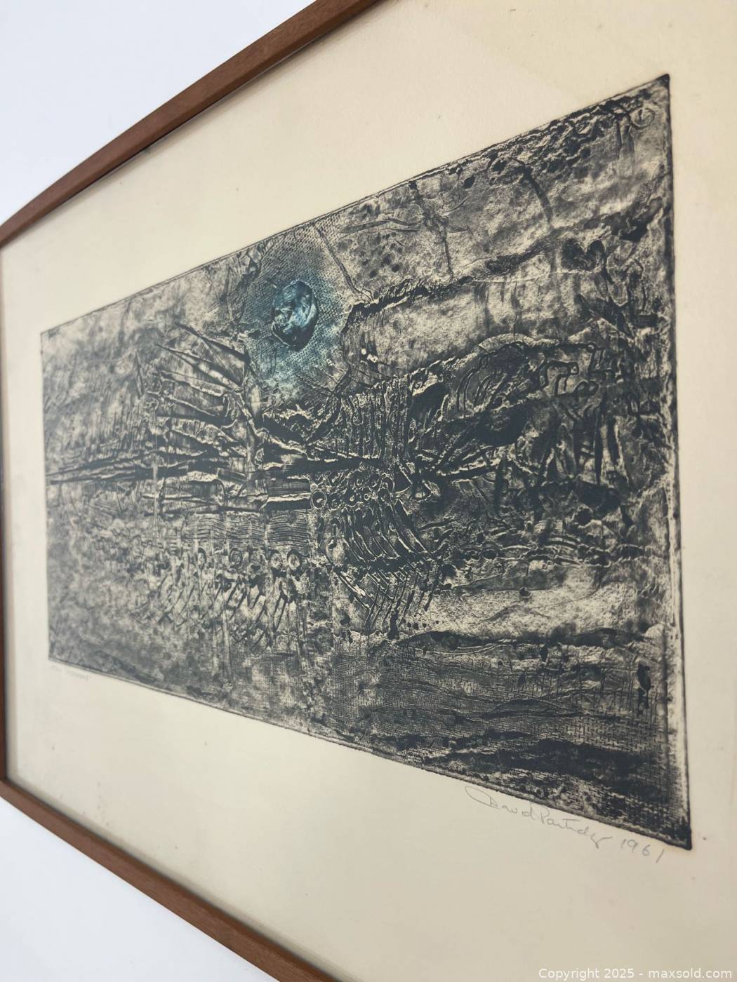 1961 linocut “Mesozoic” 15/20 by David Partridge | Maxsold