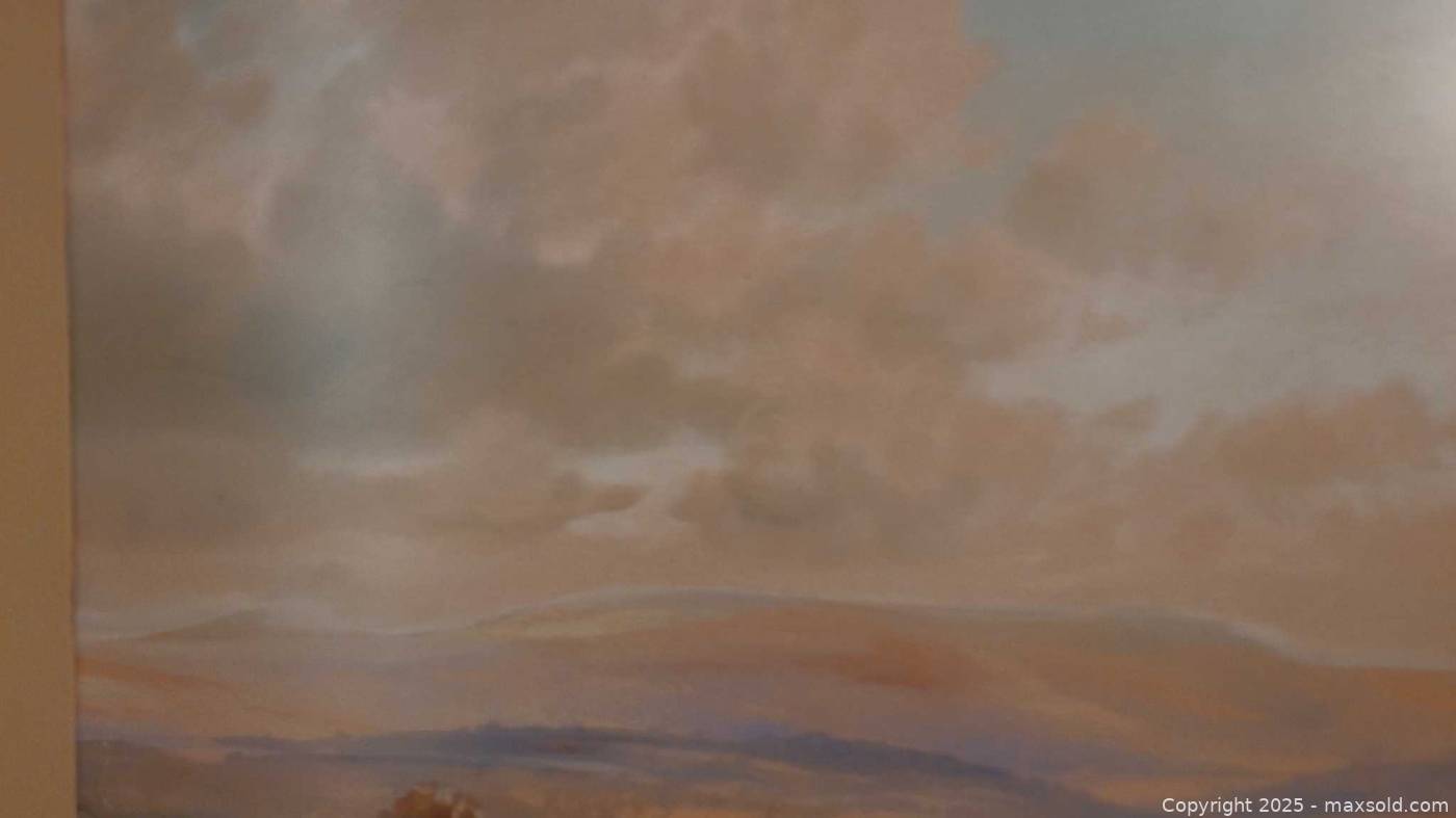 Watercolour landscape by Joseph Edward Hennah 28"x34" | Maxsold