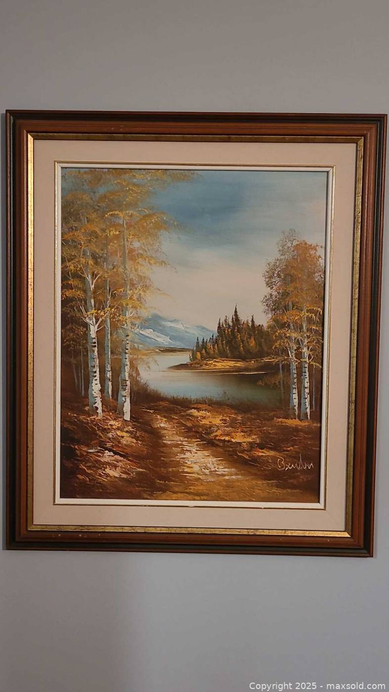 Signed Benton Fall Landscape Oil Painting | Maxsold