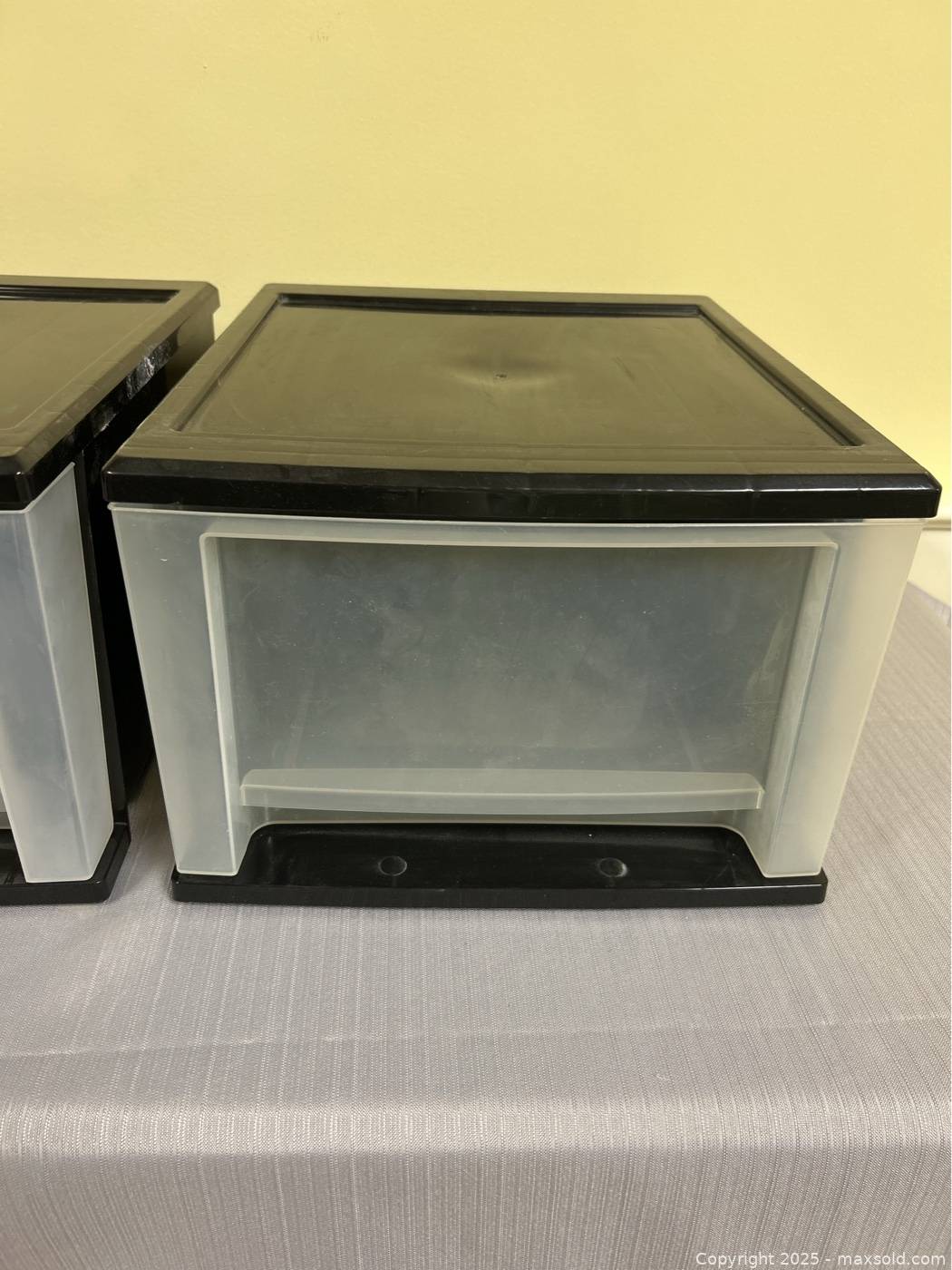 Two Plastic Bin Drawers | Maxsold