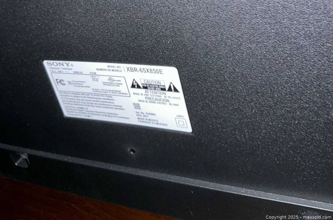 Sony 65" XBR-65X850E TV With Stand And DVD Player | Maxsold