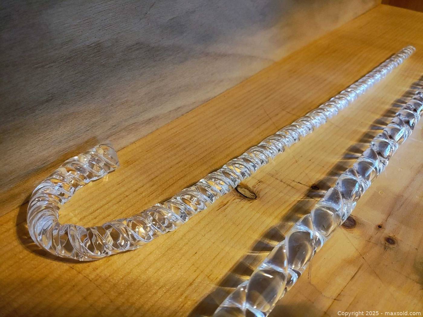 3 Vintage Clear Twisted Glass Canes | Maxsold
