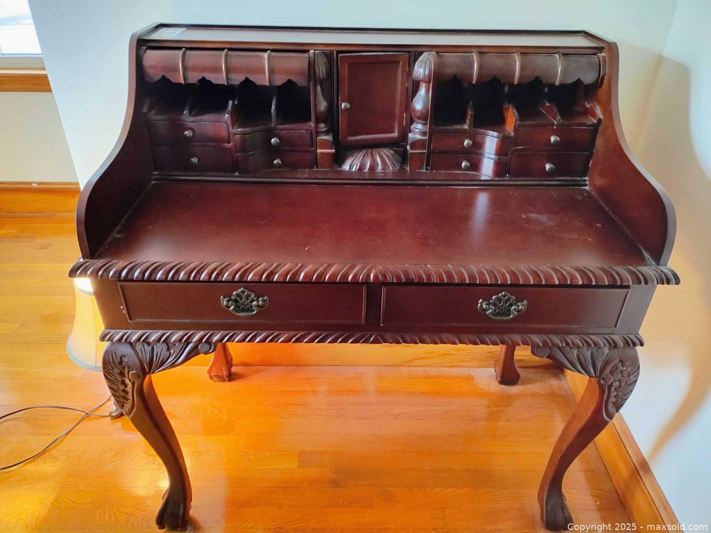 Mahogany Finish Queen Anne Secretary Desk | Maxsold