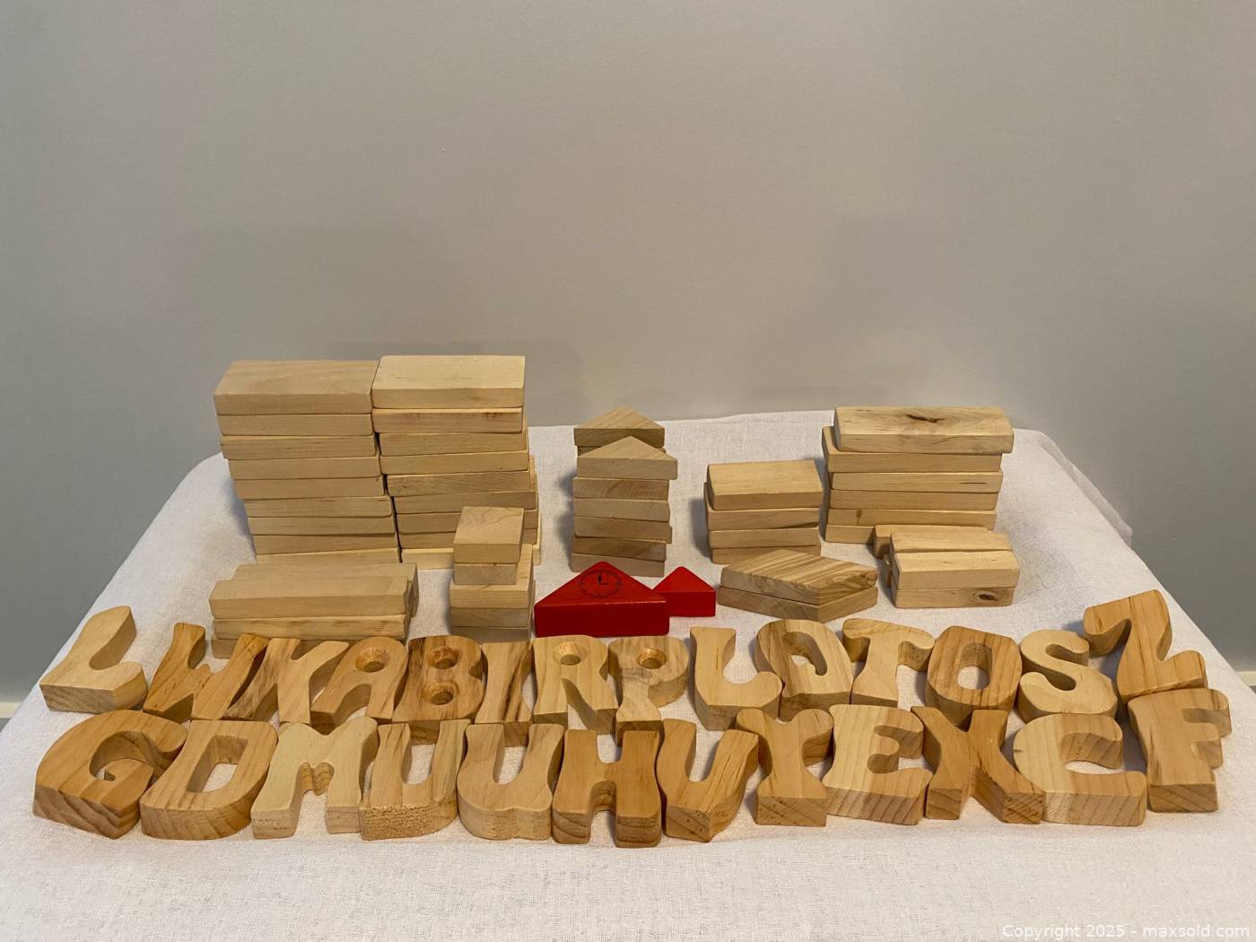 Wooden alphabet letters and stacking blocks | Maxsold