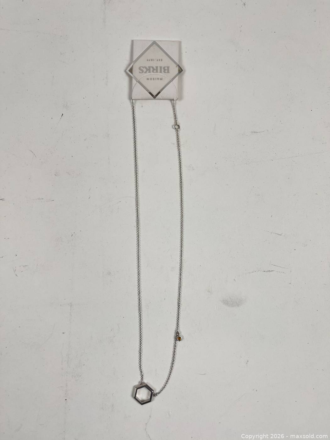 Birks Bee Chic silver pendant necklace with pouch | Maxsold