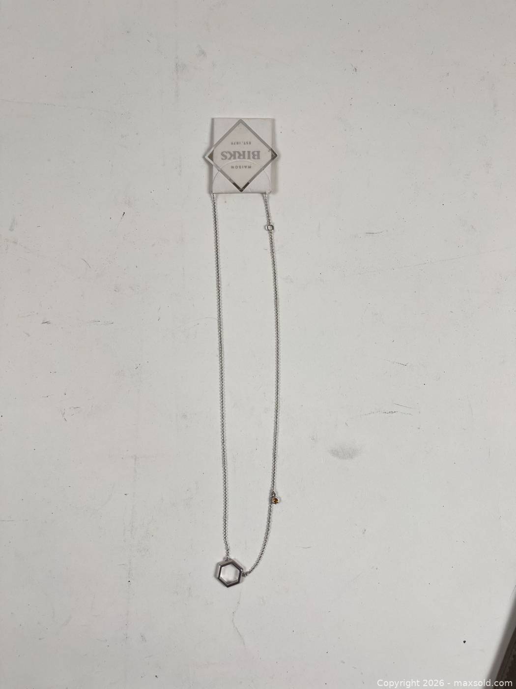 Birks Bee Chic silver pendant necklace with pouch | Maxsold