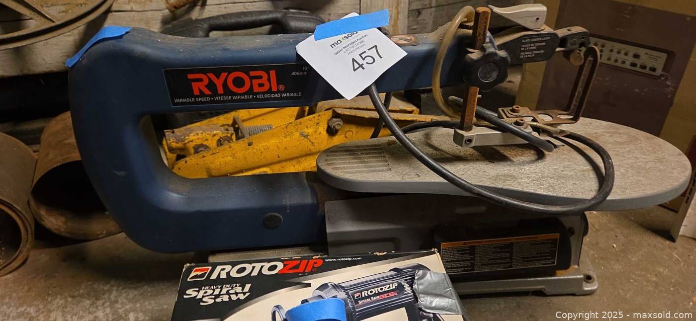 Black & Decker 7-1/4" Circular Saw, Ryobi Scroll Saw, RotoZip Spiral ...