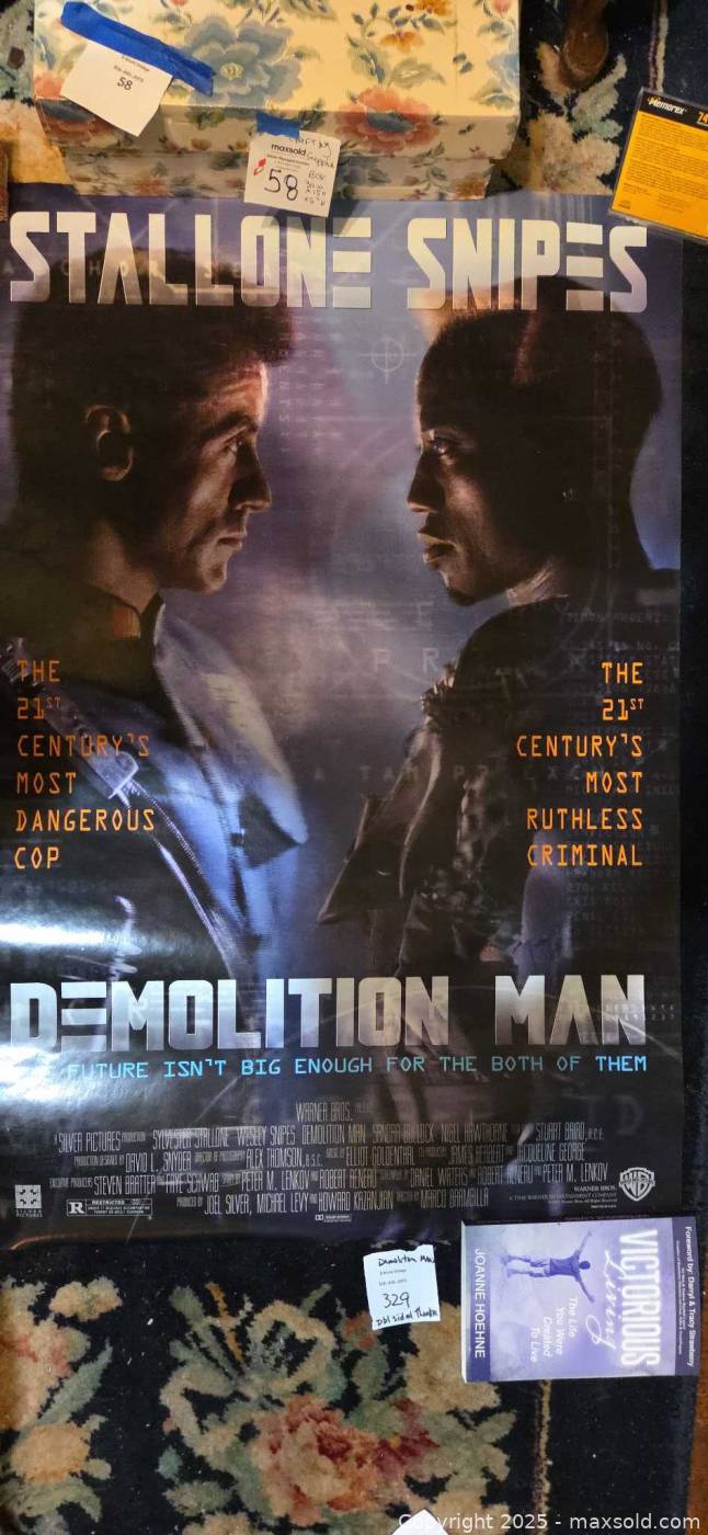 Demolition Man original one-sheet posters 1993, 2 | Maxsold