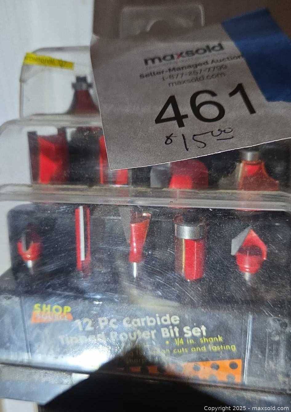 Router Bit Set, Saw Blades, Wheels, Hose | Maxsold