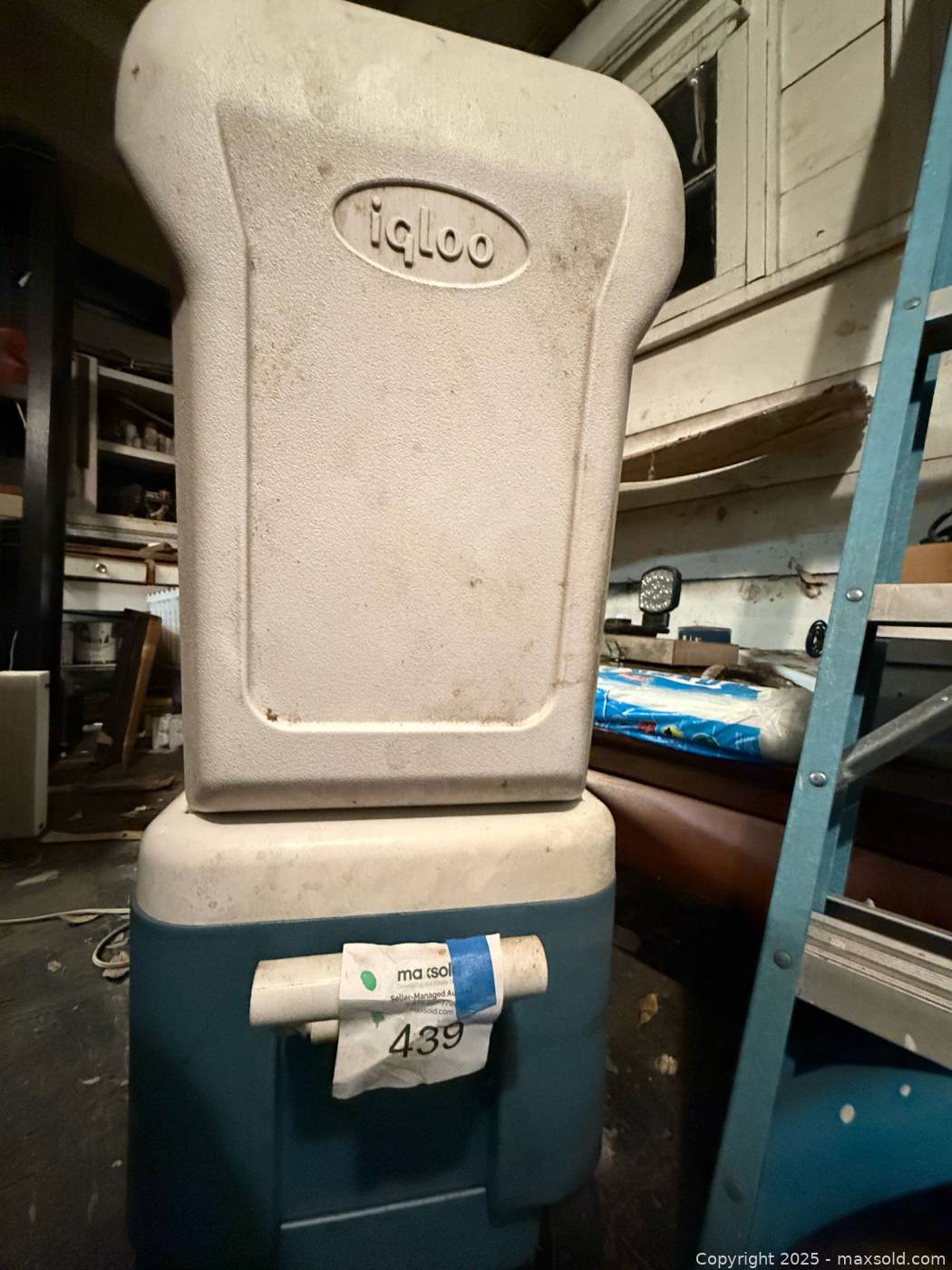 Werner ladder, Igloo 40-qt MaxCold cooler, Little Giant work platform ...