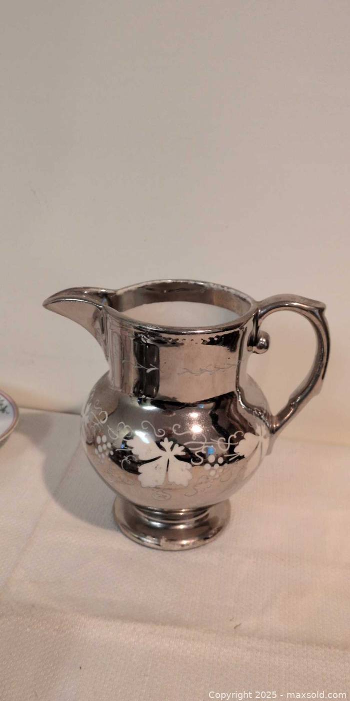Porcelain custard, lusterware pitcher, Noritake dish, covered pot ...