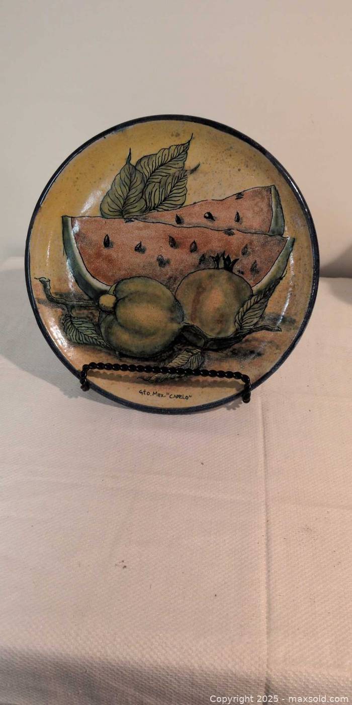 Capelo Mexican Pottery Majolica Fruit Plate | Maxsold