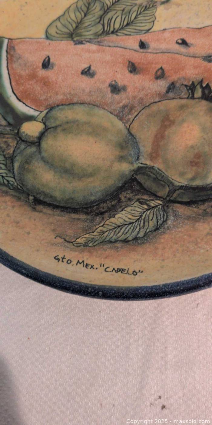 Capelo Mexican Pottery Majolica Fruit Plate | Maxsold