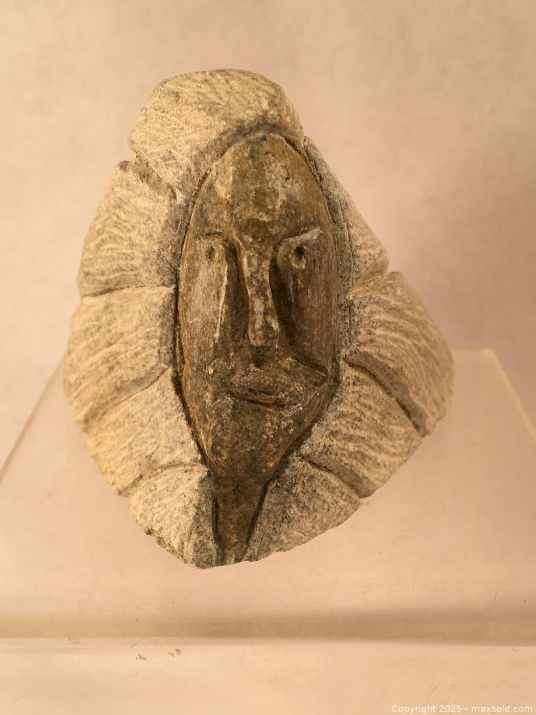 Signed Erica Henry Soapstone Head Carving | Maxsold