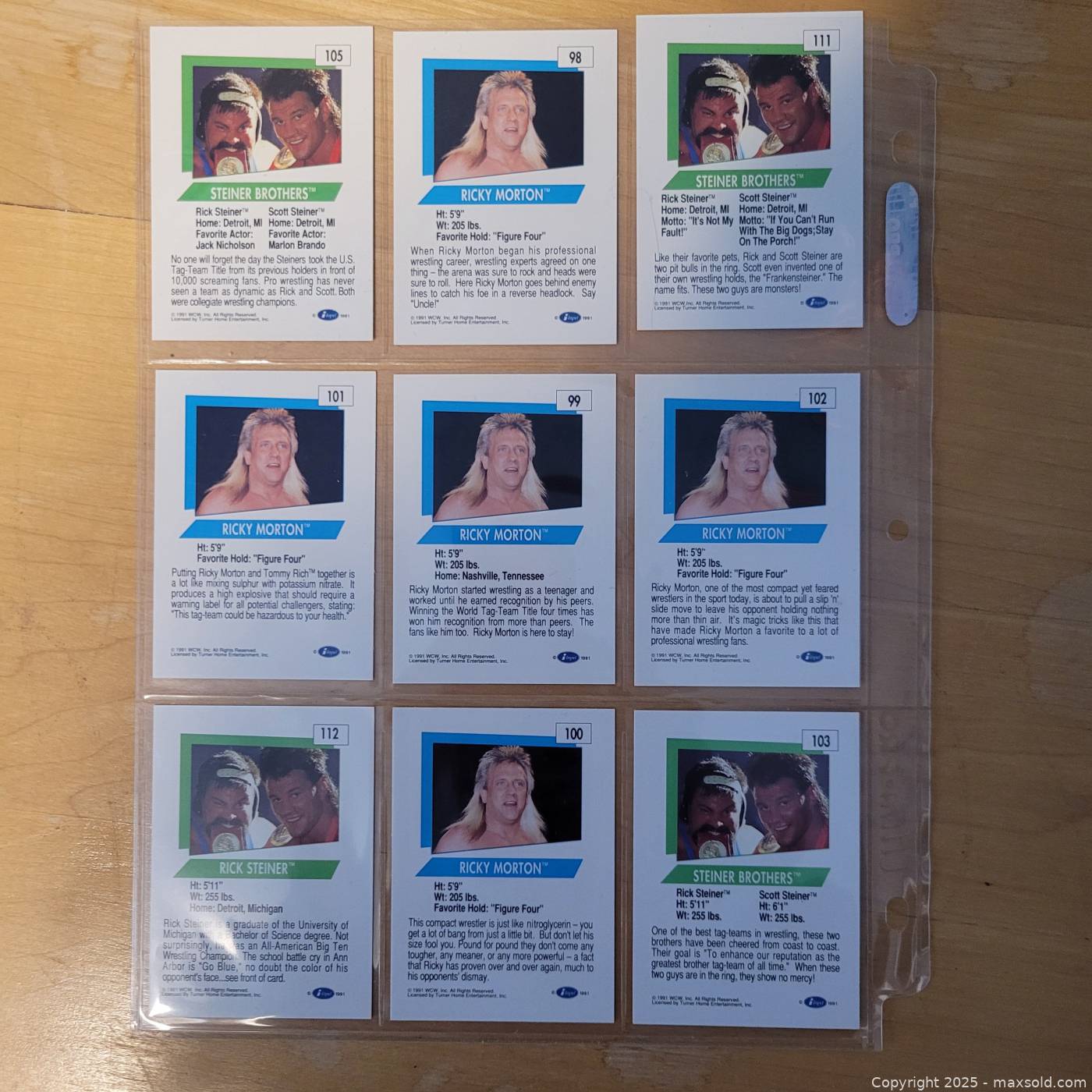 9 WCW wrestling trading cards | Maxsold