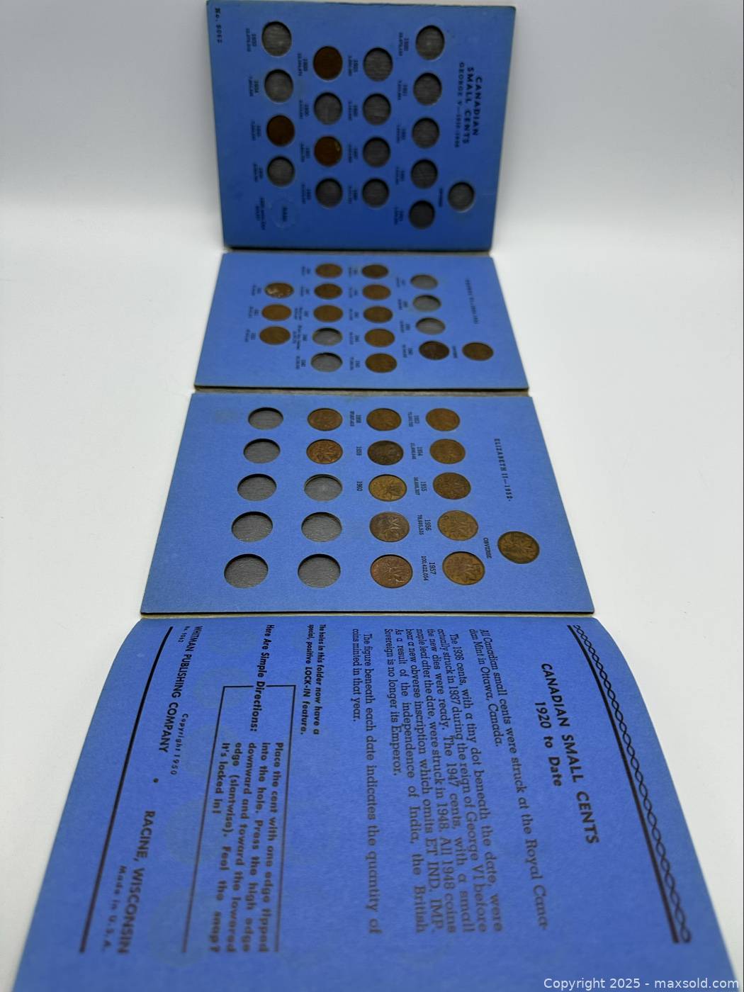 Whitman Lincoln & Canadian Cent Coin Folders, 6 pcs | Maxsold