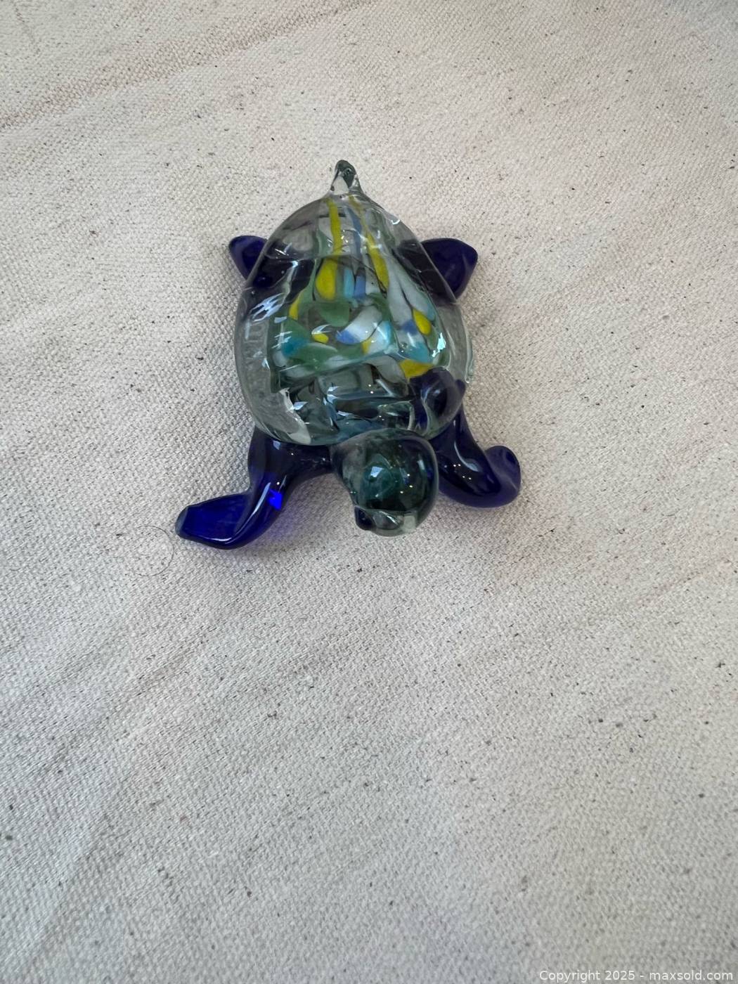 Signed Glass Bowl, Flower, Turtle, Glass Candies | Maxsold