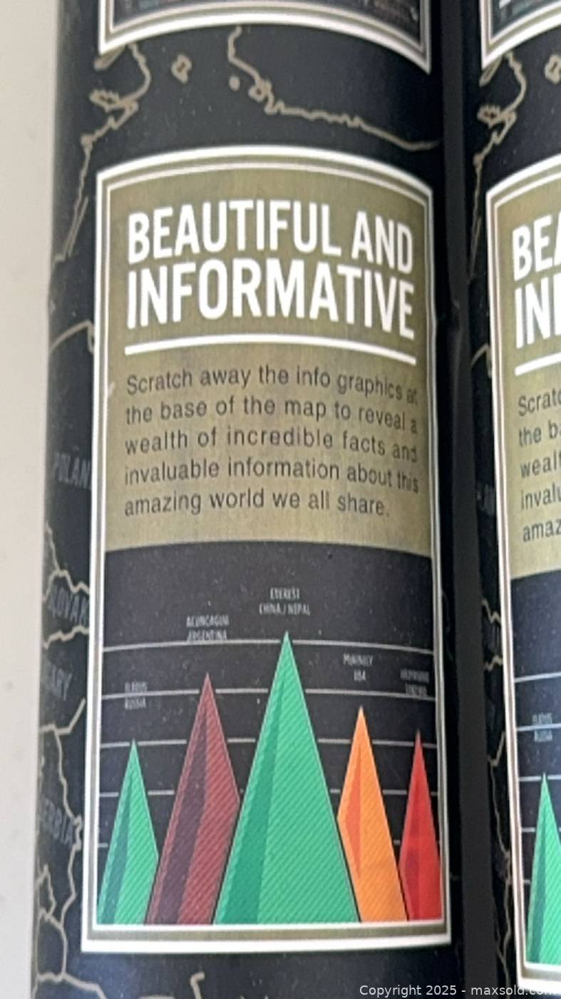 Itching To Travel Scratch Off World Maps | Maxsold