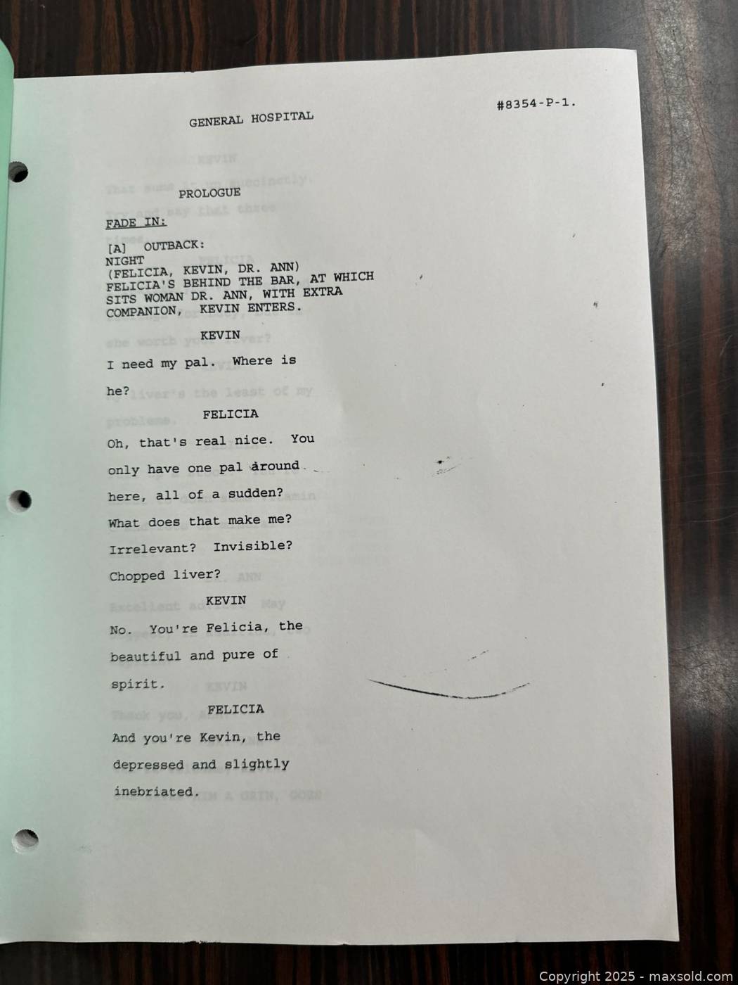 1995 General Hospital Cast Signed Script | Maxsold